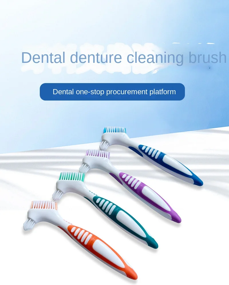 1 Pack Double-Sided Elderly Teeth Brush Denture Invisible Braces Holder ...