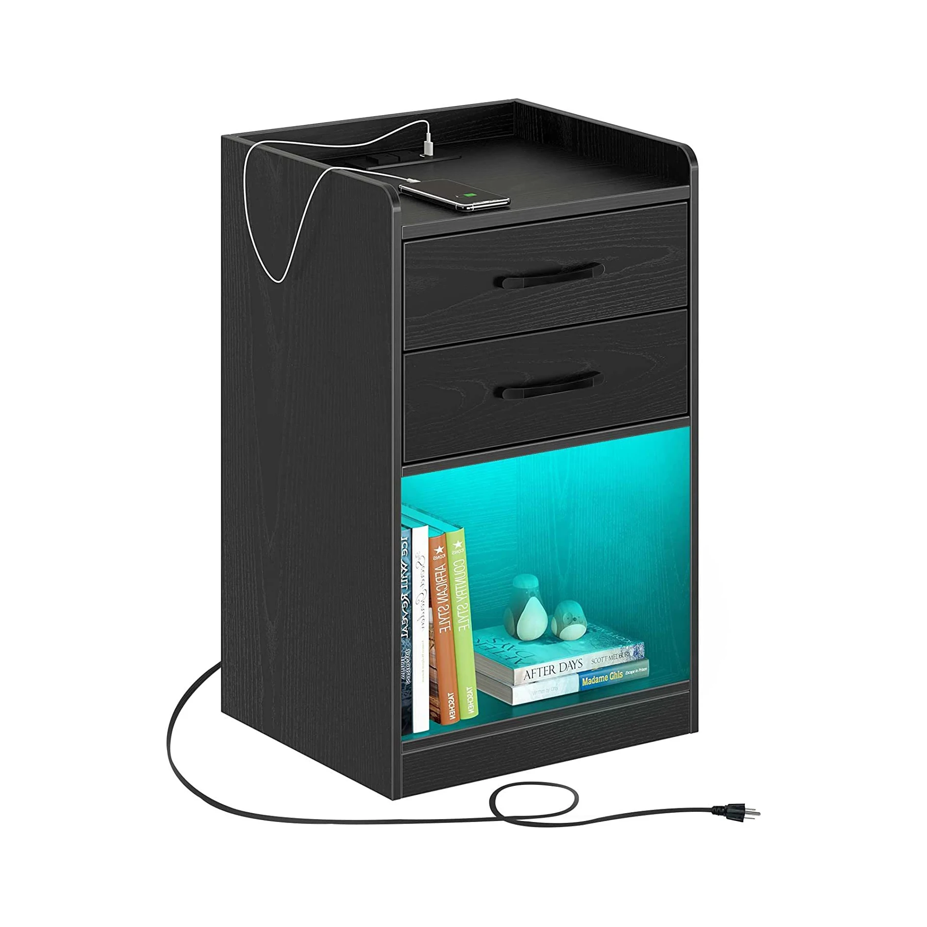 Modern Simple Intelligent Bedside Table Charging Multi-function Bedroom ...