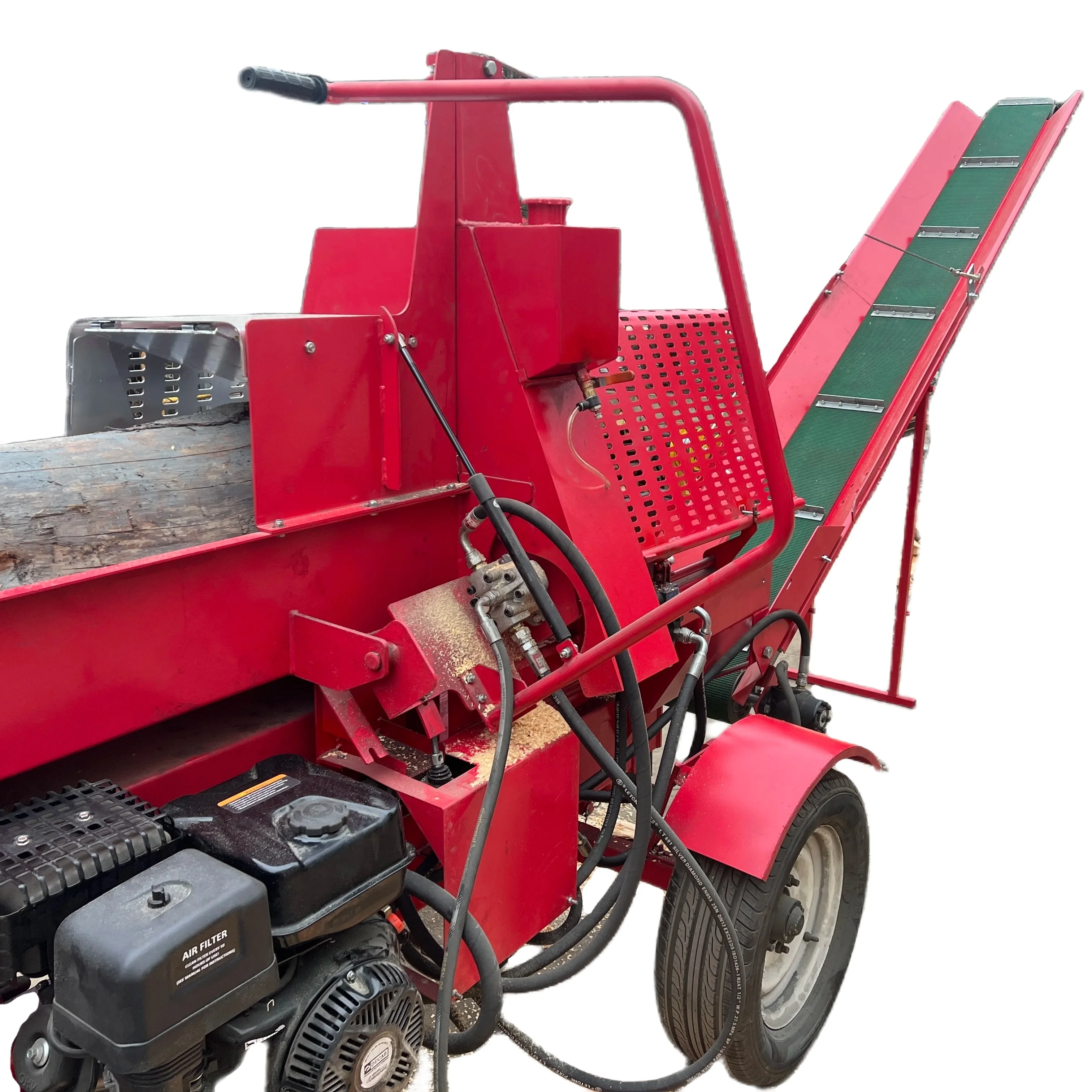 Finely Processed Firewood Processor Wood Chipper Digger Attachment ...