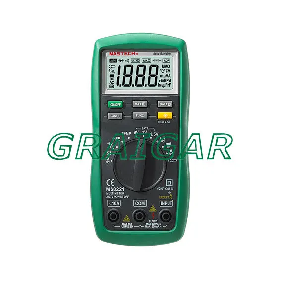 Mastech MS8221 Multimeter - Precision for Industrial Use