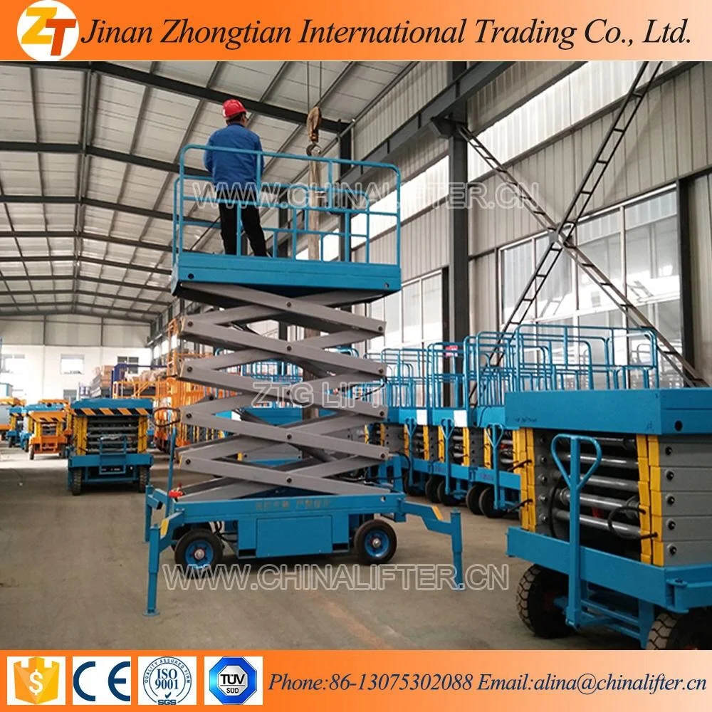 1ton 8m Mobiele Schaarlift/hydraulische Schaarlift Handmatig Schaarlift ...