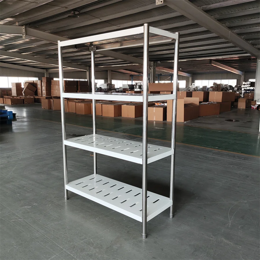 4 Layers Shelves Kitchen Display Shelving SS201 304 Room Storage Rack ...