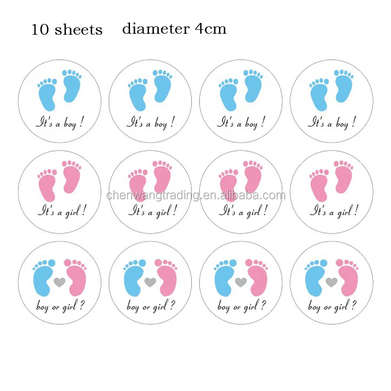 Team Boy and Team Girl Labels for Baby Shower Gender Reveal