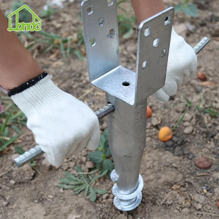 U-shaped Galvanized Ground Screw Anchor No Dig For Wooden Post Mailbox ...
