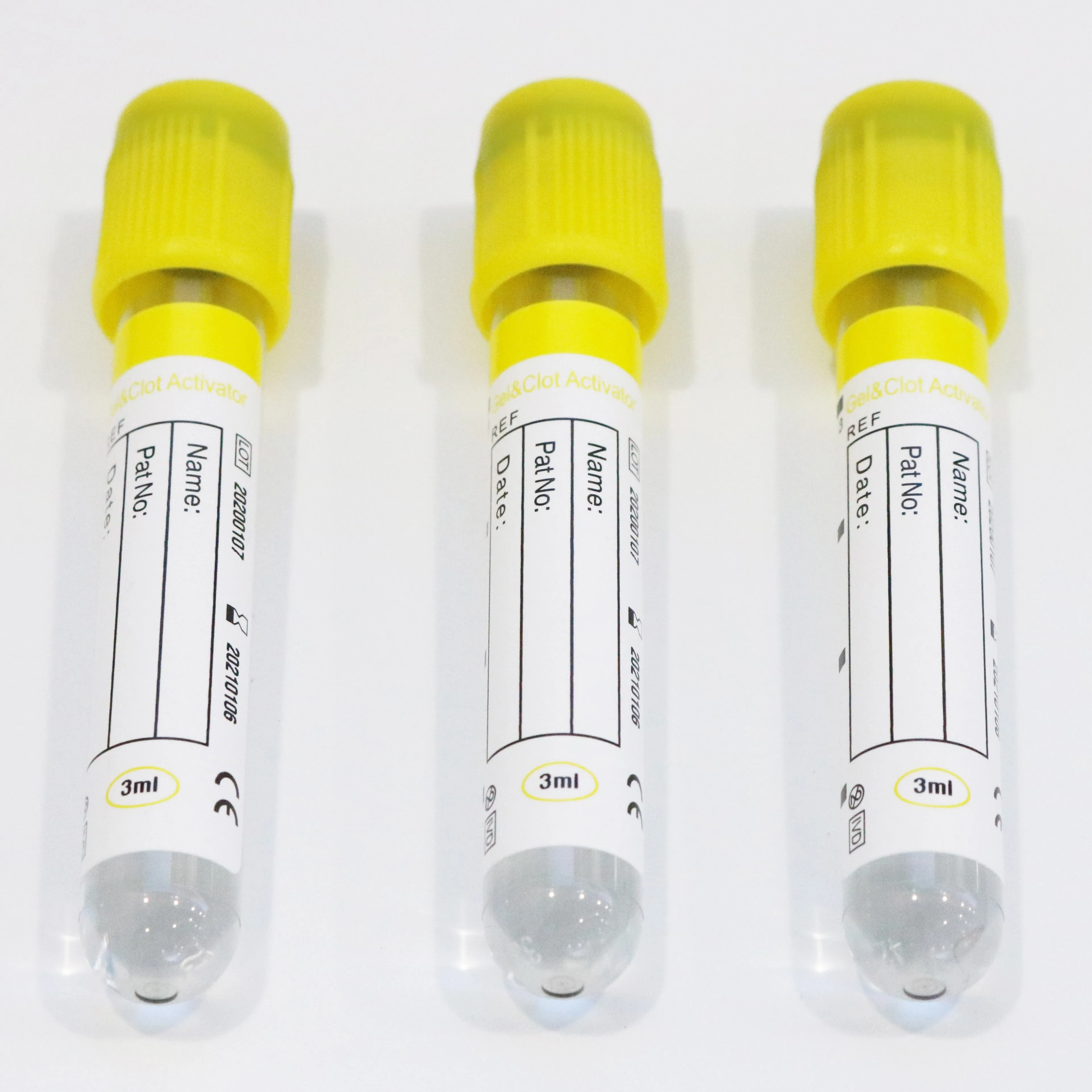 Gel Clot Activator Tube Sst Tube Yellow Top Blood Tube For Blood ...