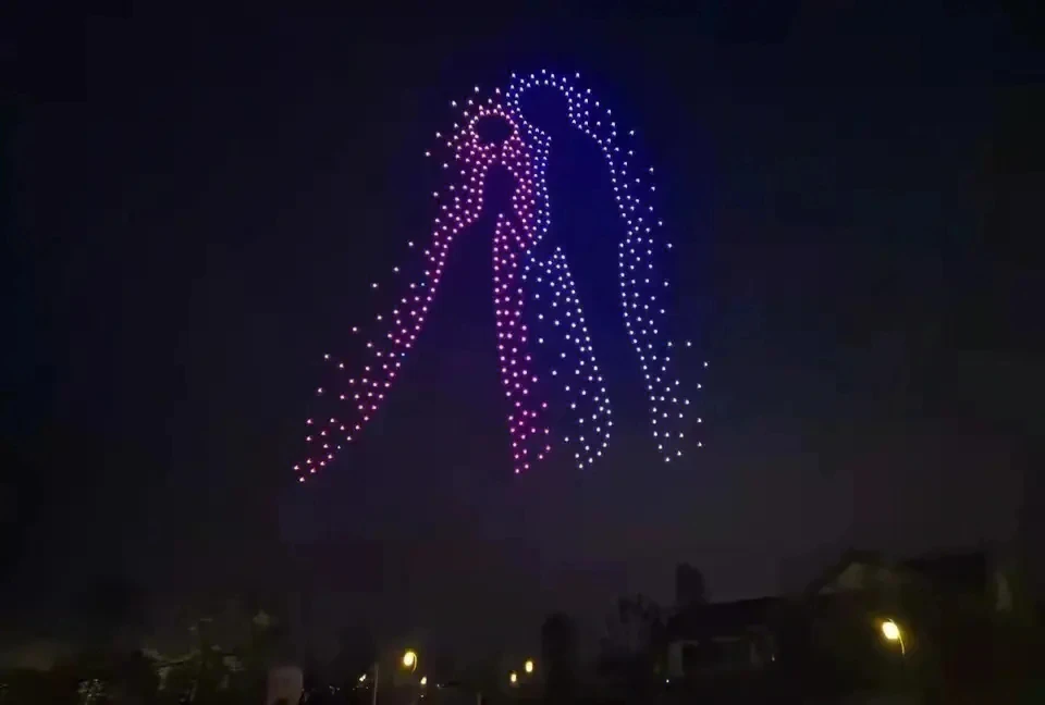 Professionnel Sky Outdoor Uav Programmable Swarming Drone For Led Light ...