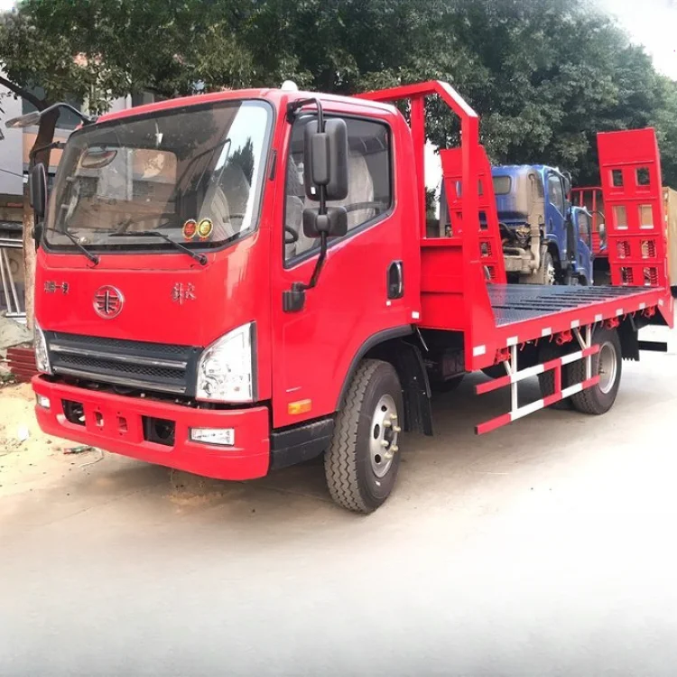 New Faw Low Flatbed Transport Vehicle Excavator Forklift And Other ...