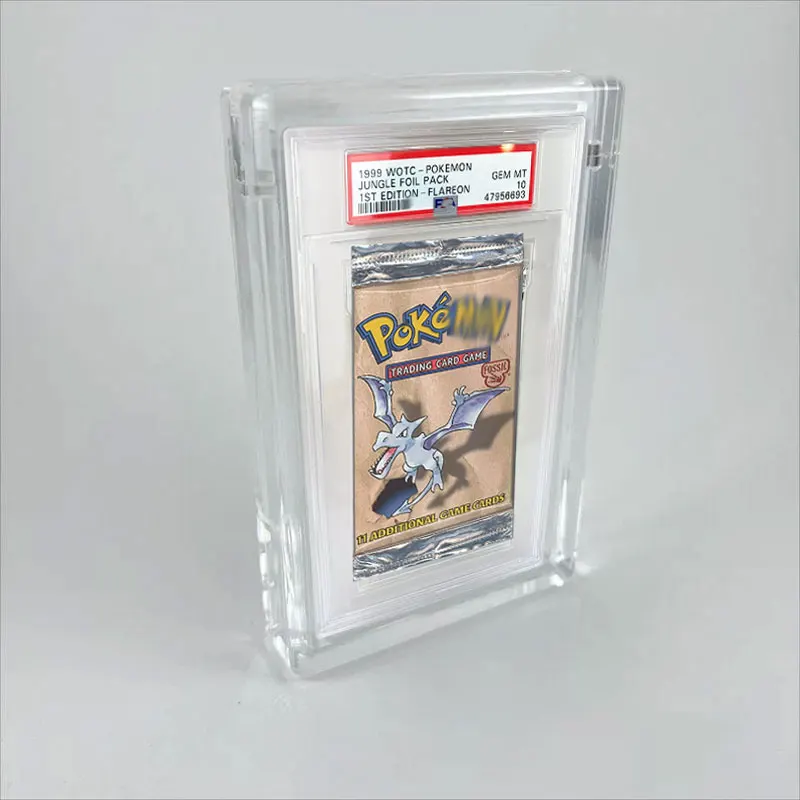 Acrylic Grading Card Slabs Pokem Cards Booster Pack Slab Case for Pokem ...