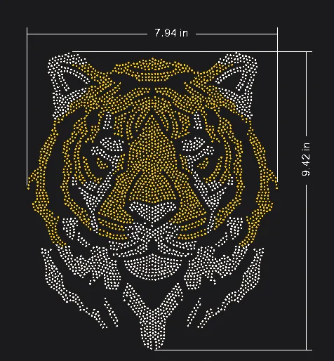 Wholesale Custom Tiger Rhinestone Transfers - Hot Sale