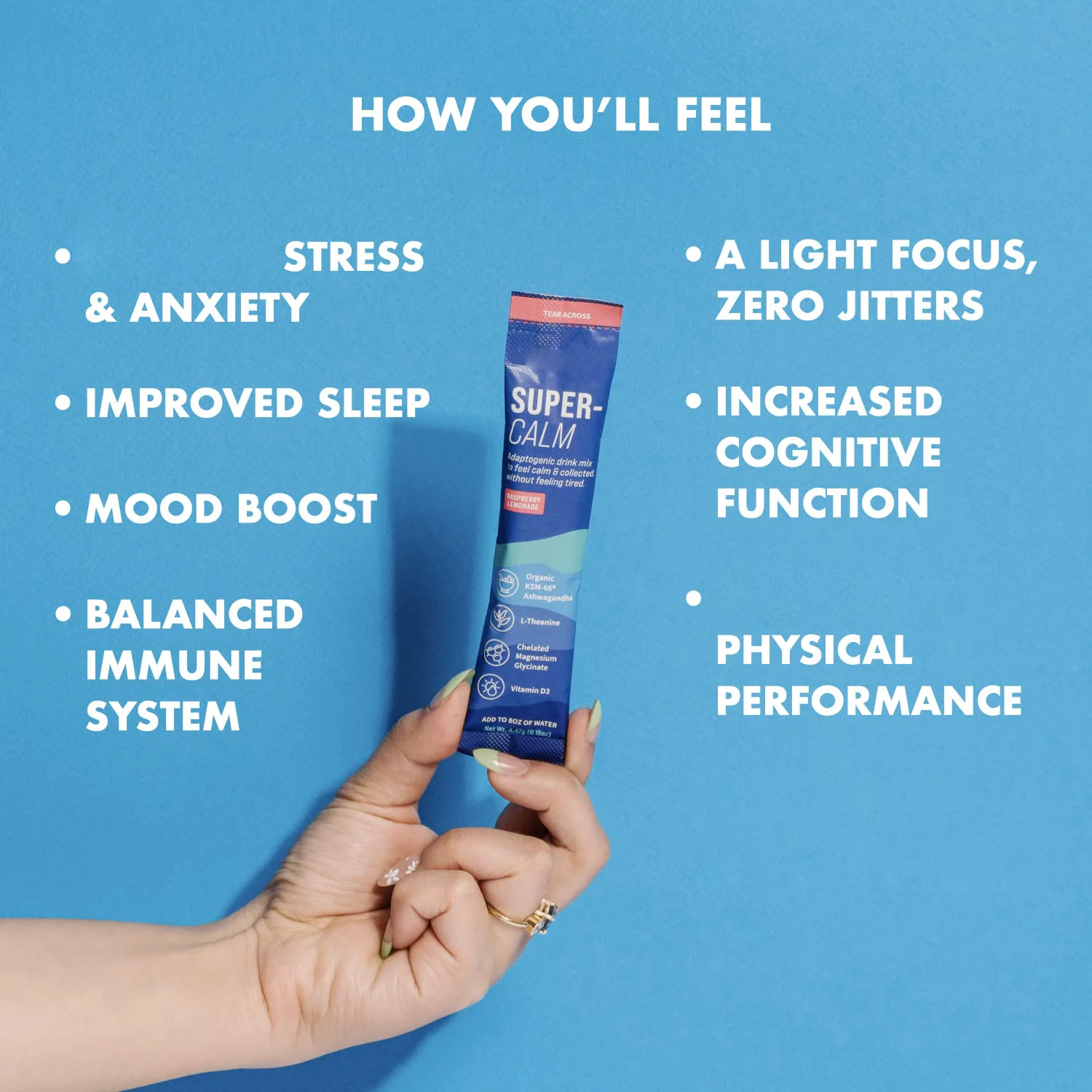 Natural Calm Electrolytes Drink Mix With Ashwagandha & L-theanine Boost ...