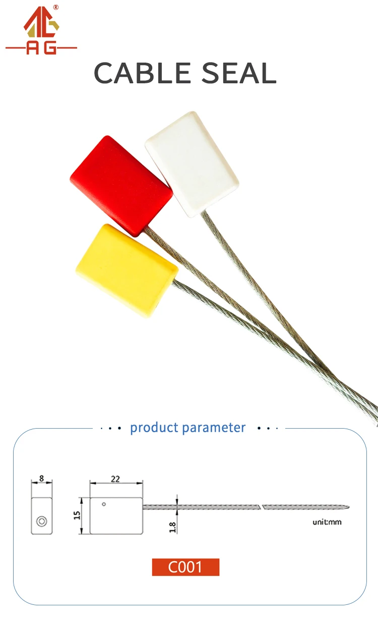 Container Truck Wire Security Seals Custom Barcode Printing Cargo Cable ...