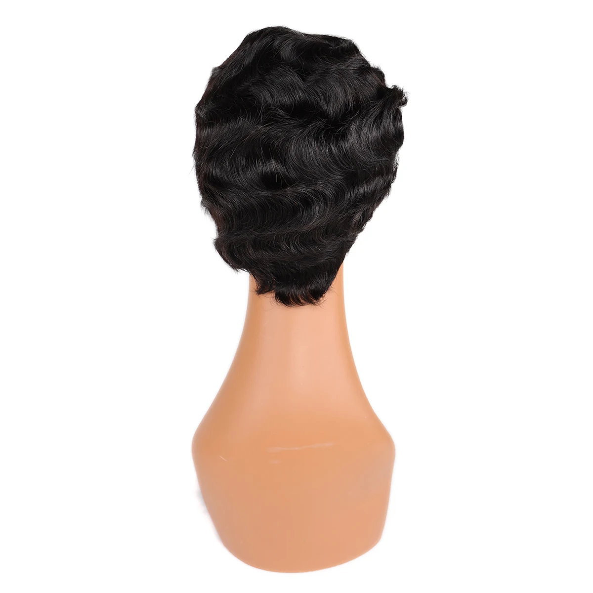 Human Hair Wigs - Finger Wave Wig with Remy Brazilian Hair
