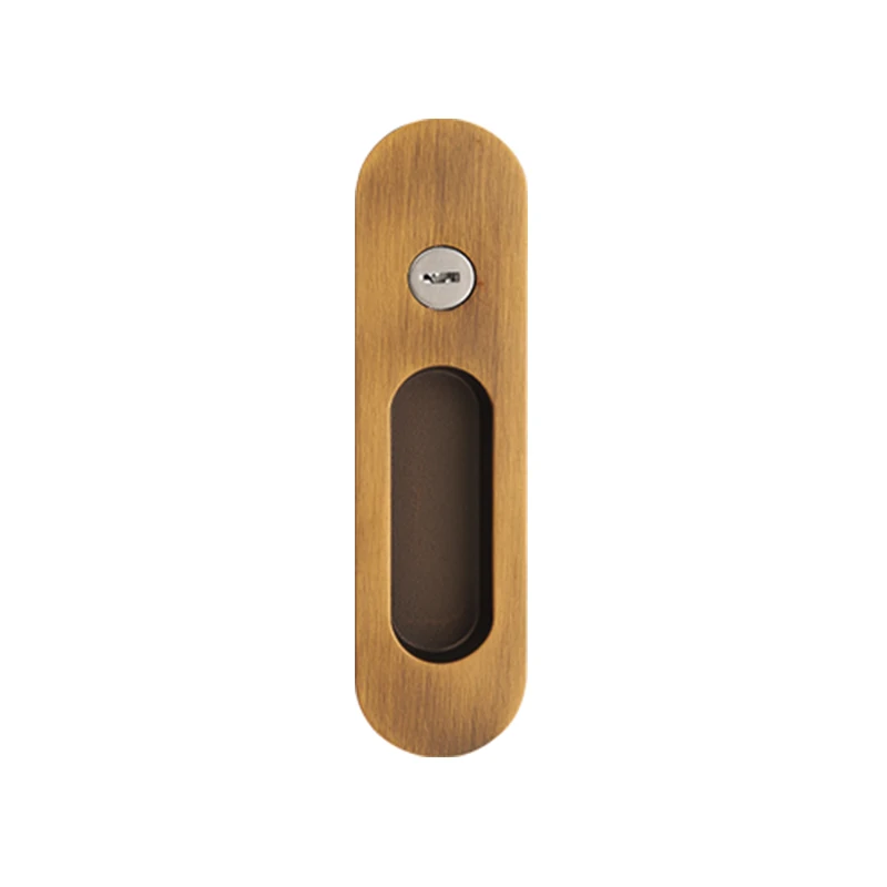 Modern Sliding Wooden Door Handle with Lock - Project Solution