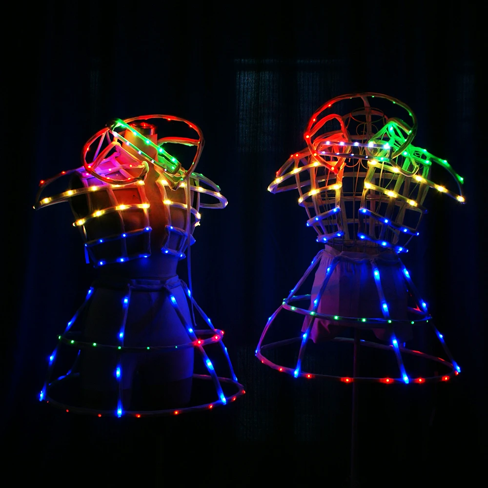 Wl-0164 Full Color Led Sexy Skirt Luminous Clothing Led Futuristic ...