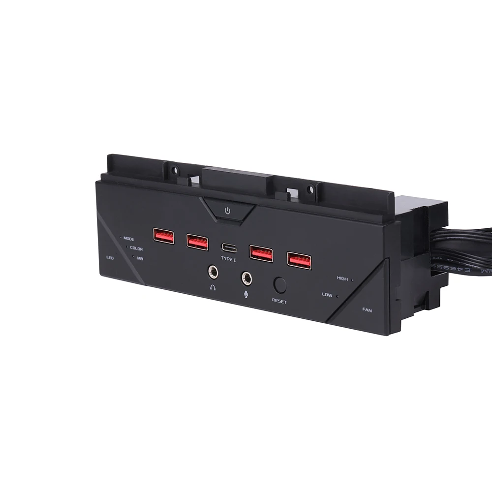 Computer Case Front Panel 4ports Usb3.0+usb3.1+fan Speed +hled Hub ...