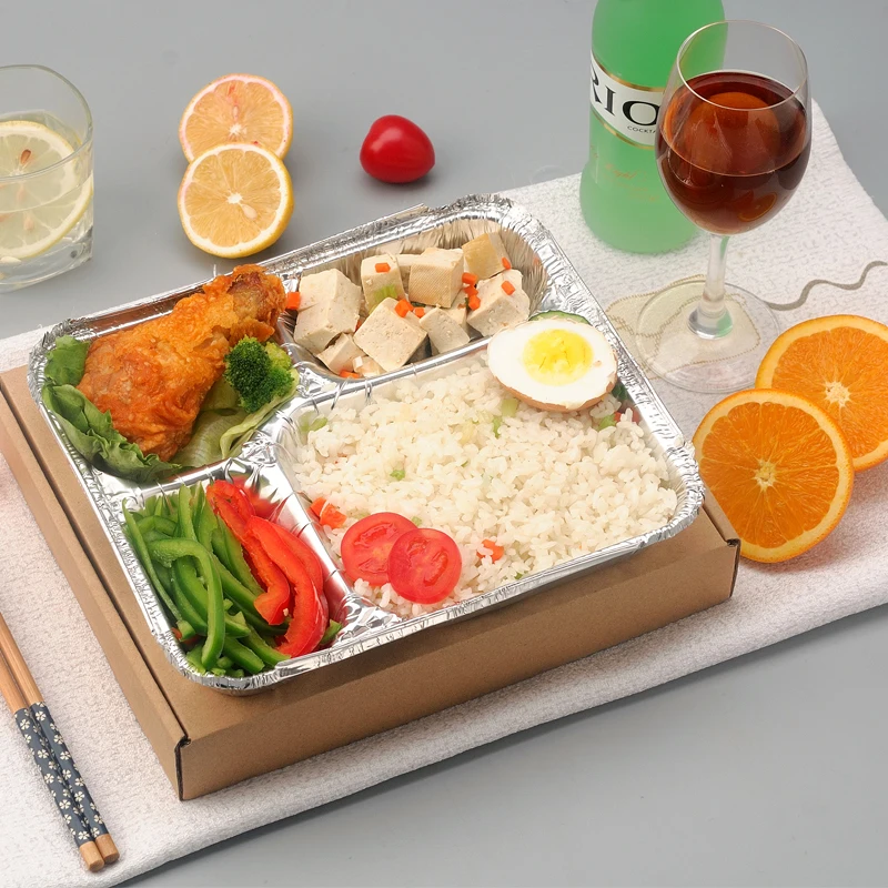 4 Compartment Foil Pan Partition Aluminum Foil Food Casseroles ...