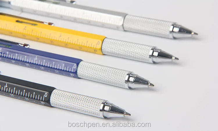6 In 1 Tool Pen Spirit Level Ruler Screwdriver And Scale Multifunction ...