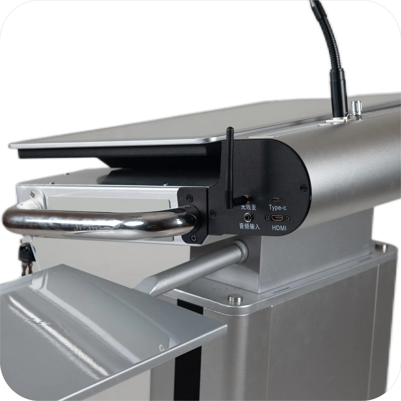 Electric Height Adjustable Church Pulpit with Monitor