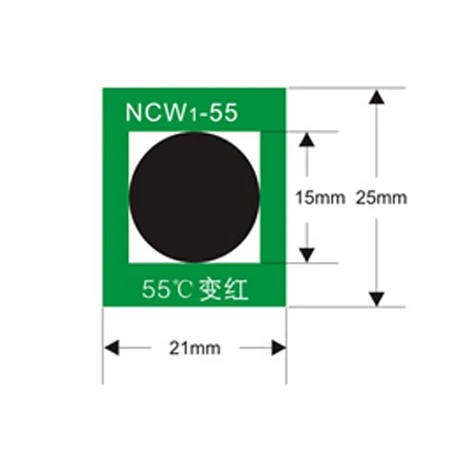 Thermal Temperature Sensor Stickers - 65°C Reversible Labels