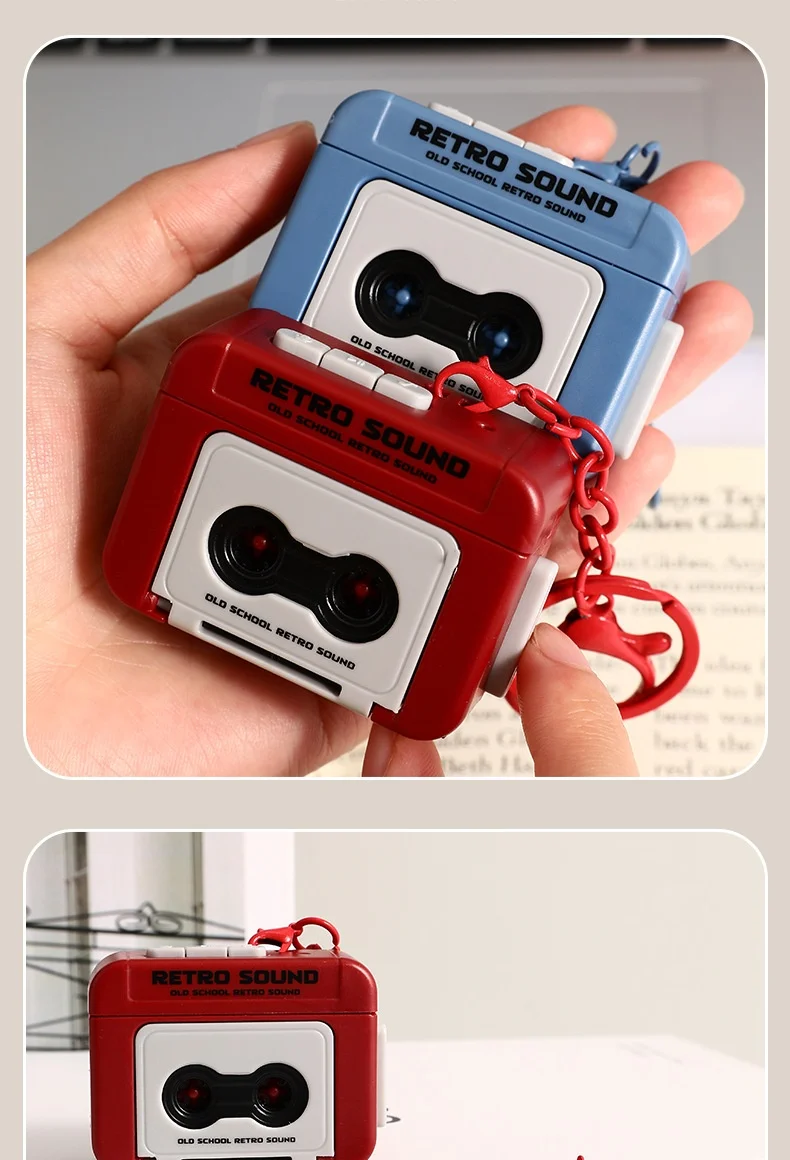 Wholesale Creative Retro Sound Tape Recorder Keychain