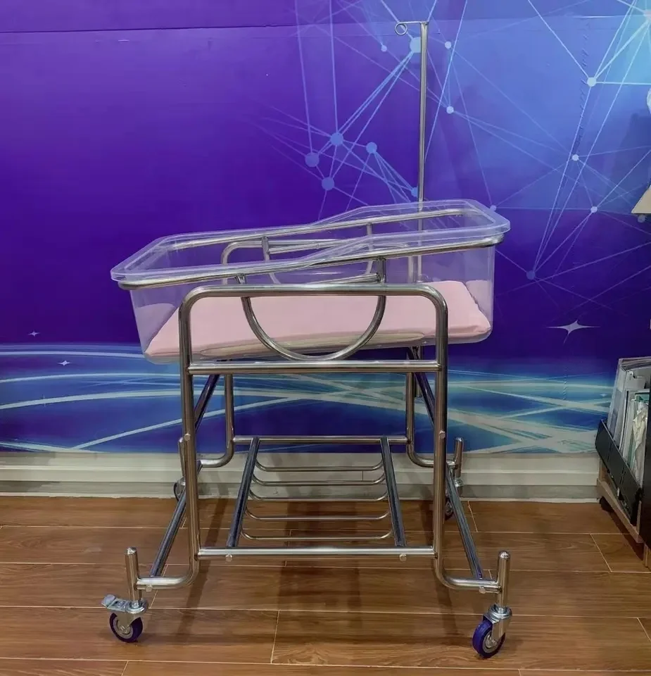 Hospital Medical Furniture Confinement Center Baby Crib Cot Stainless ...