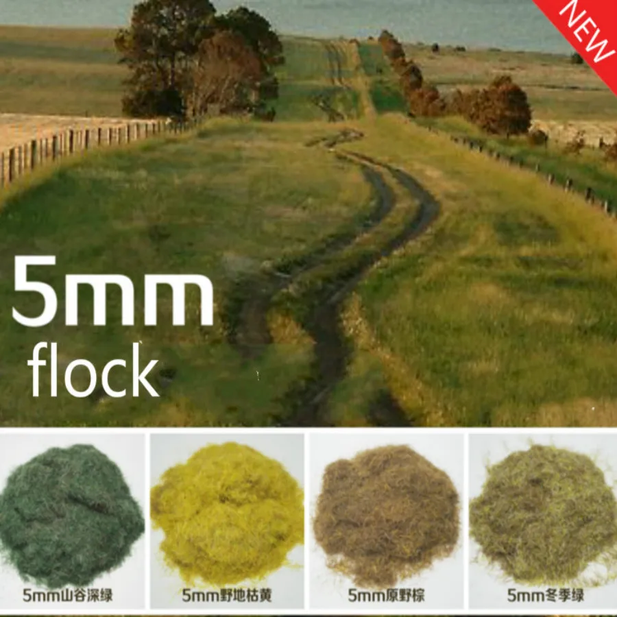 5mm Artificial Tree Powder Flock Grass Model Decor Landscape Decoration ...