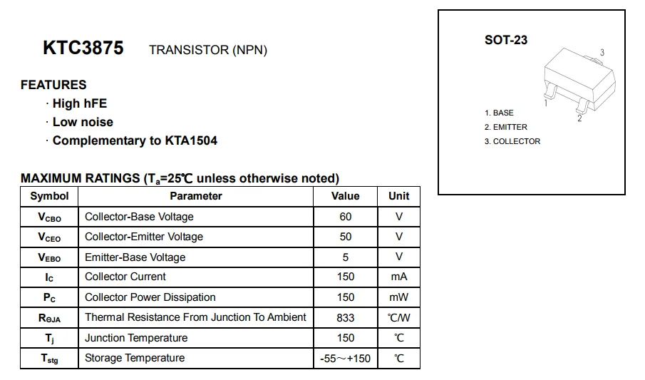 KTC3875 ALY SOT-23 SMD Transistor de potencia original transistor ...
