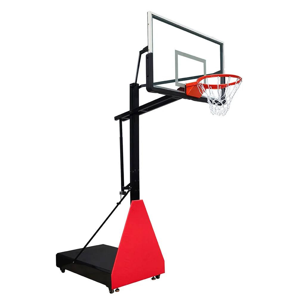 Portable Galvanized Height Adjustable Basketball Hoop for Courts