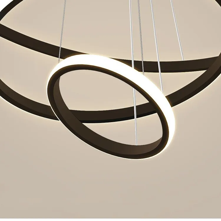Modern Style Led Ceiling Light Circle Hanging Pendant Ring Lamps ...