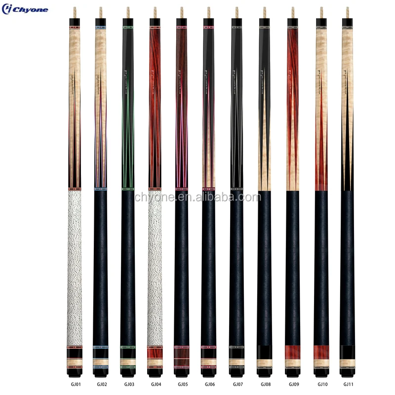Colorful Strip Design Spliced Curly Maple Wood Cue Stick