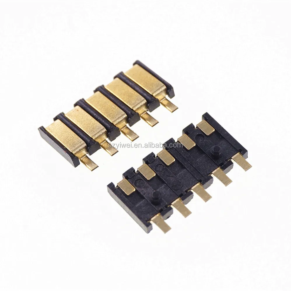 Spring Compression Contact 2.5 Mm Pitch 5 Pin Female SMD PAD Surface ...