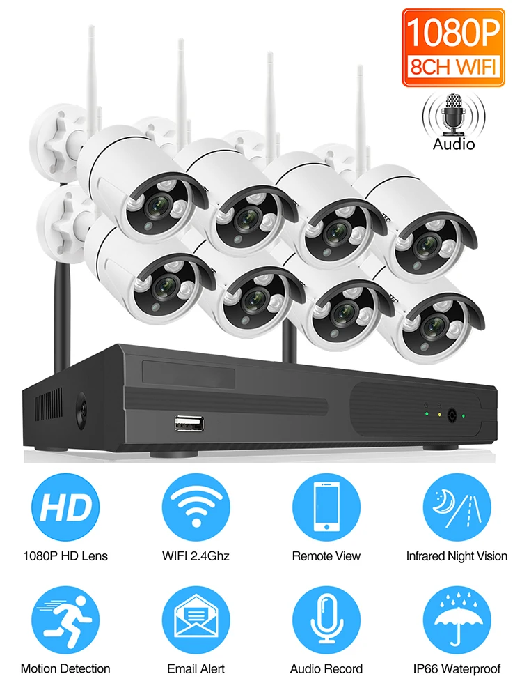 Eseecloud Remote View Home Wifi Security Camera System 8ch Wireless Nvr ...