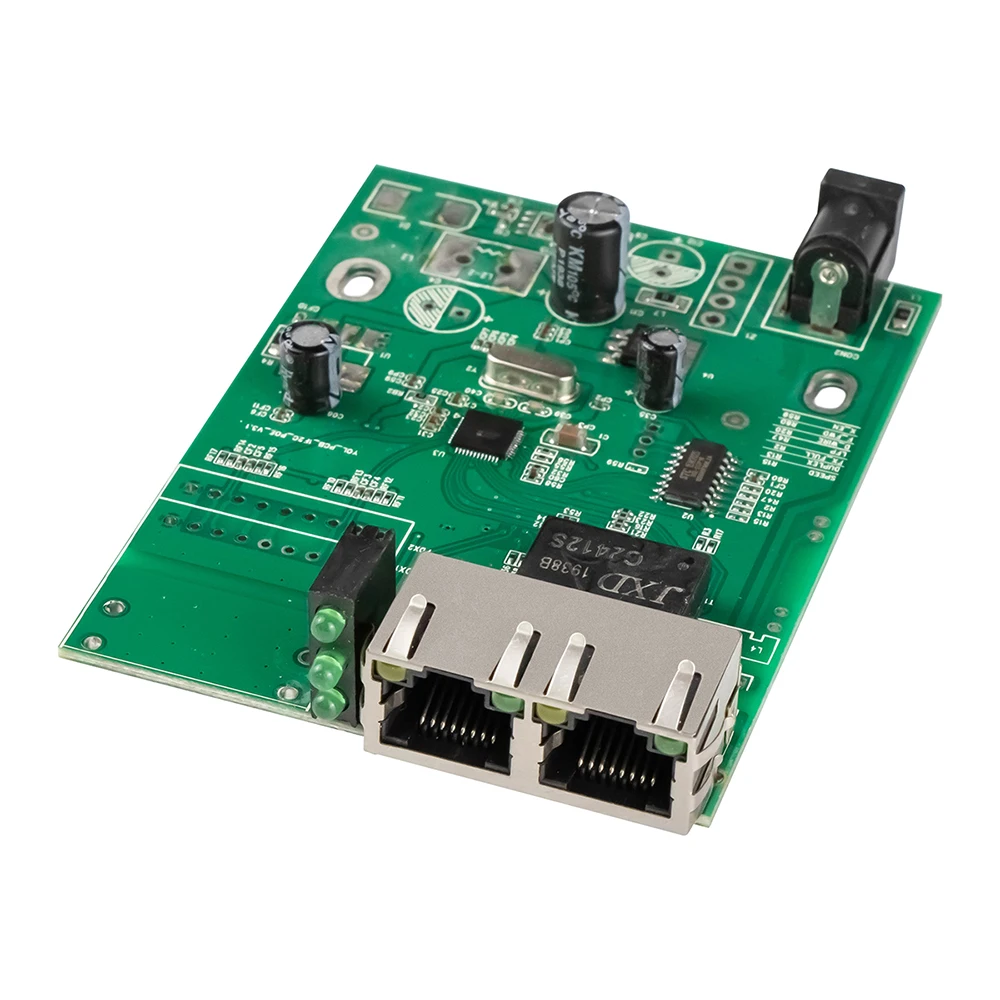 1*9 Module To 2 Rj45 3 Port 100m Fiber Ethernet Switch Pcba - Buy 3 ...