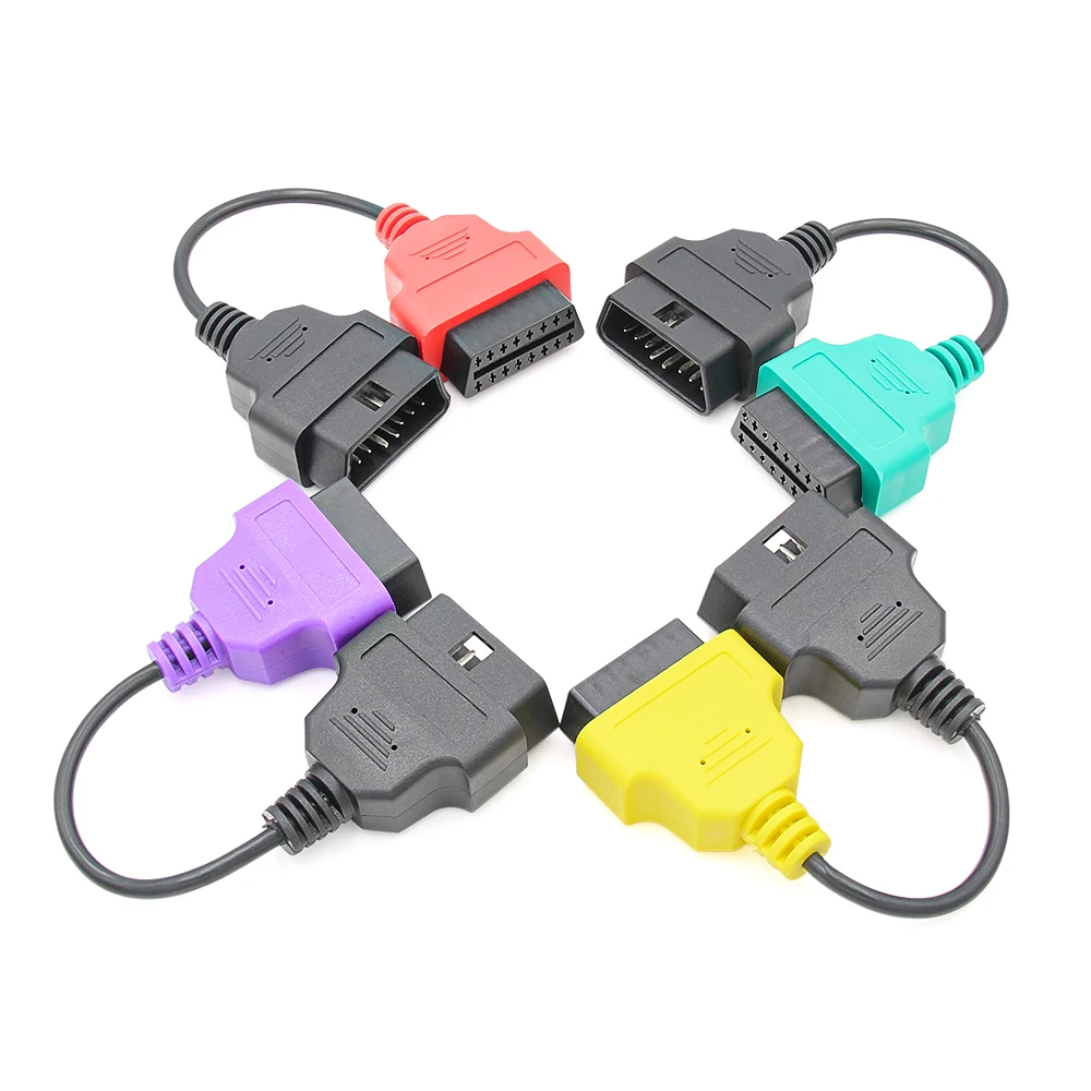 ECU Scan OBD2 Adaptors Cable Full Set for Fiat Multi Ecuscan
