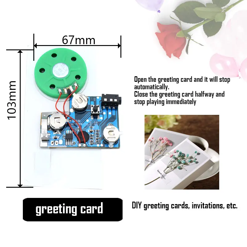Customized Audio Mp3 Record Voice Chip Module For Greeting Cards And ...