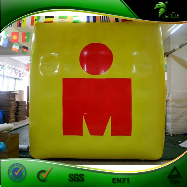 Red Inflatable Cube Shaped Buoy,Inflatable Water Mark,Swimming Pool ...