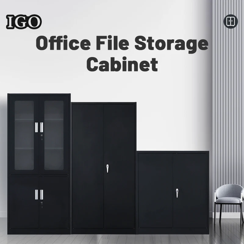 Small Packing Metal Cupboard Steel Filing Cabinets with 4 Adjustable ...