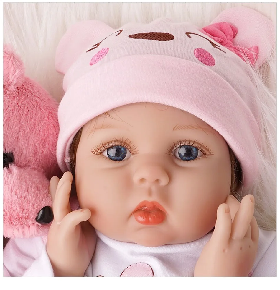 HYrebornbaby 22-Inch Cute Realistic Simulation Soft Vinyl Rebirth Baby ...