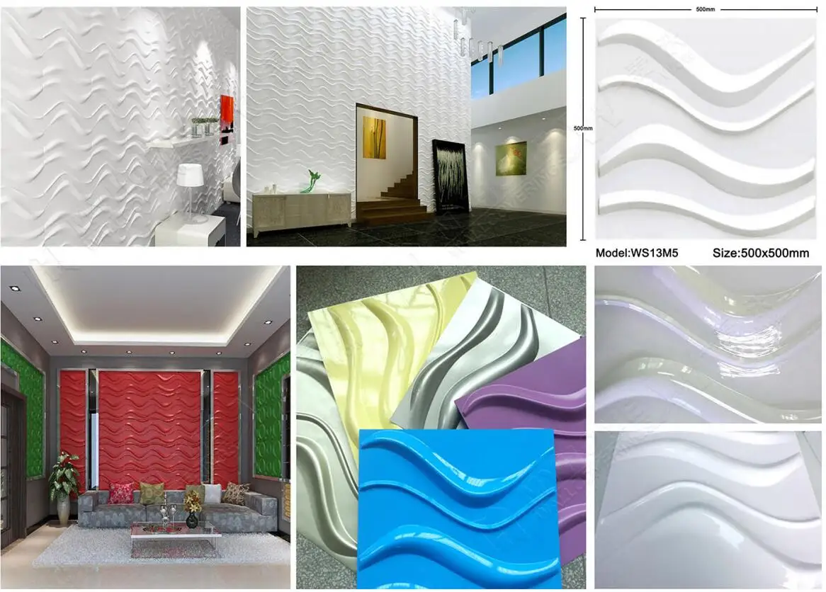 Wholesale Waterproof Paintable 3D PVC Wall Panels