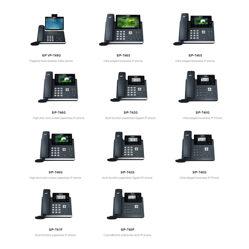 SIP-T4 Series VoIP SIP Phones for Communication & Networking - OEM