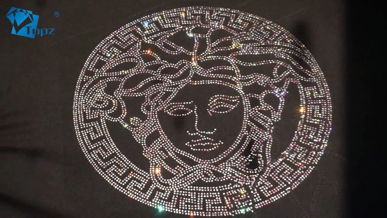 Letter D Pattern Design Hotfix Bead Iron On Crystal Motif Patches - Buy ...