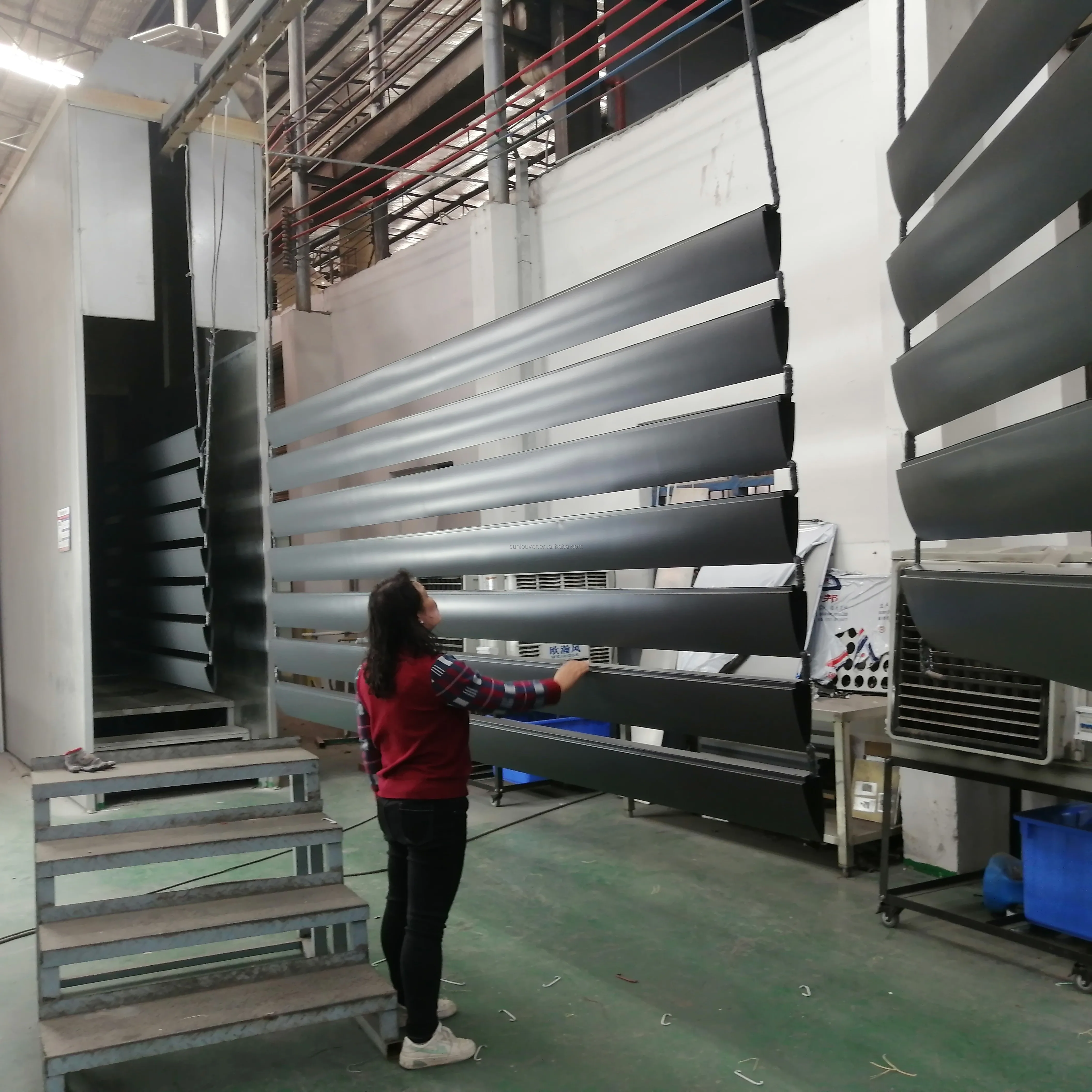 Aluminum Acoustic Horizontal Installed Curved Shape Facade Louver