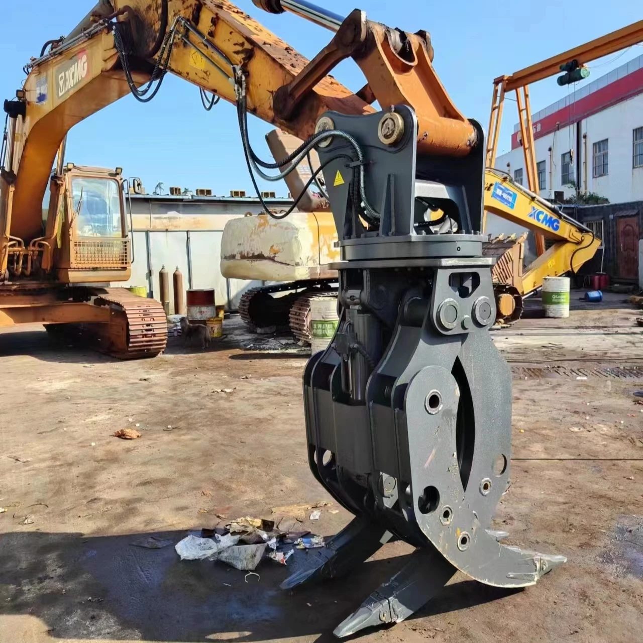 Excavator Wood Gripper/excavator Rotation Log Grapple/excavator Log ...