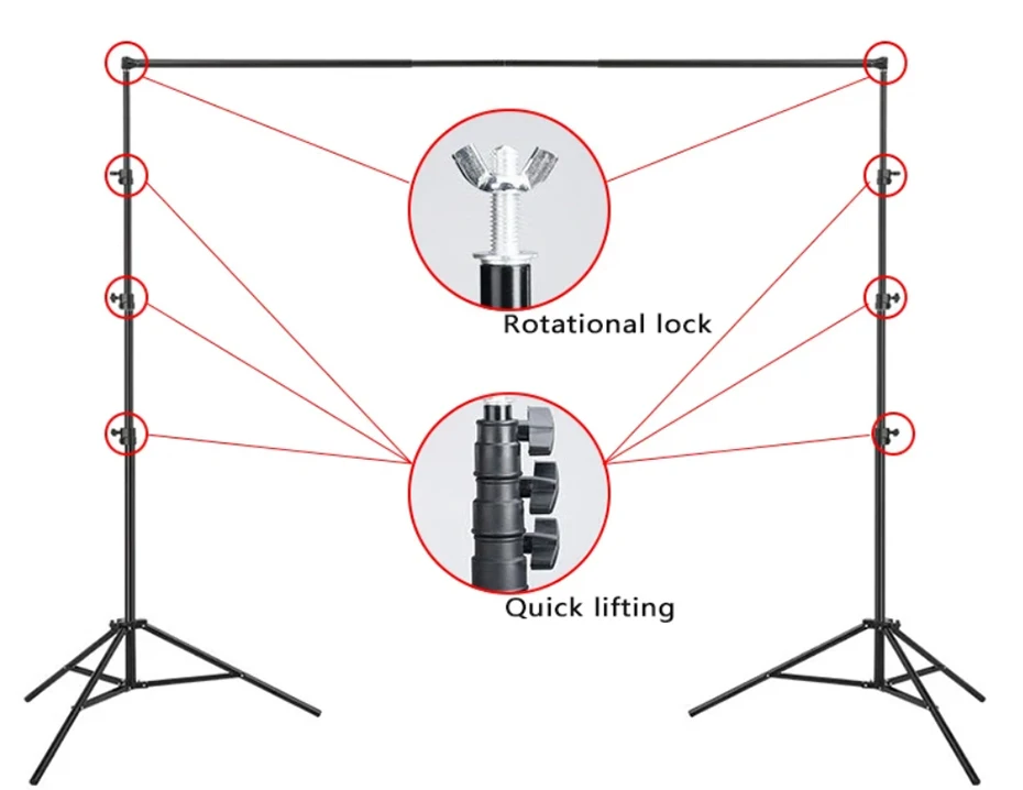 3x3m Photography Background Stand Paper Backdrop Frame For Photo Studio ...