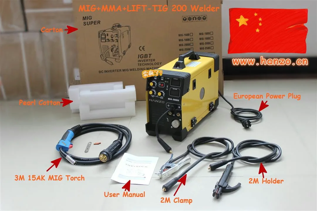 Soldadora Mig Mag 200 Inverter Welder Machine,Co2 Gasless Welders ...