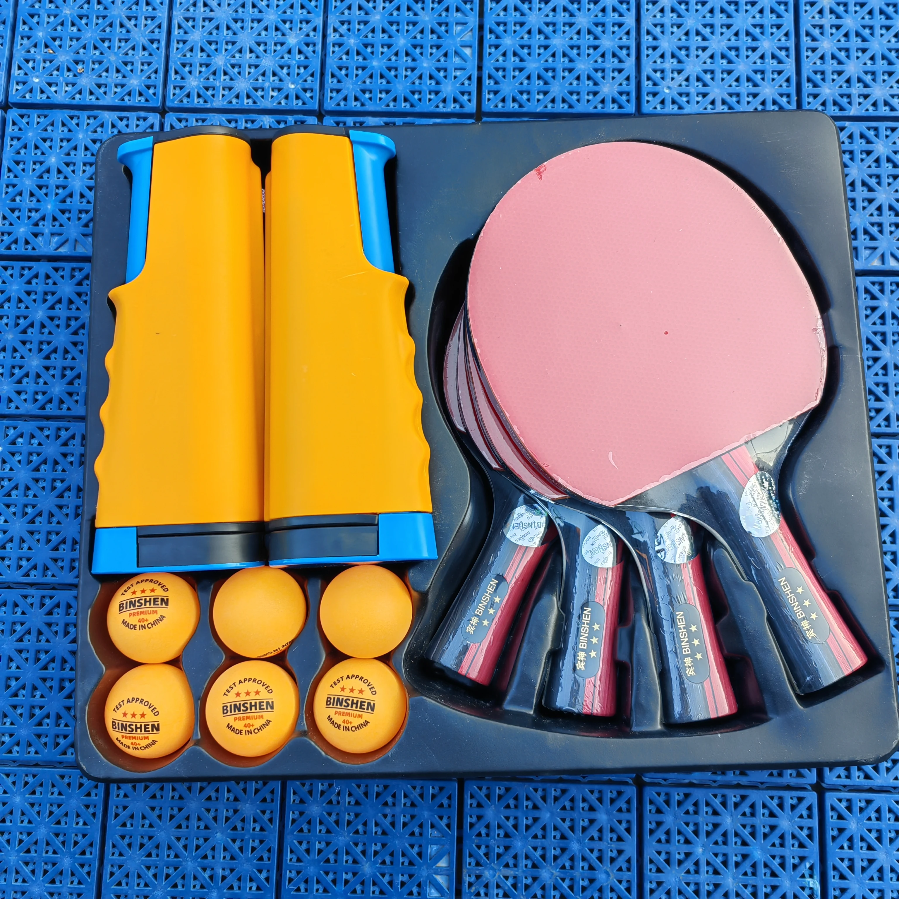 Customized Professional Table Tennis Bat Set With 8 Balls & Net - Oem