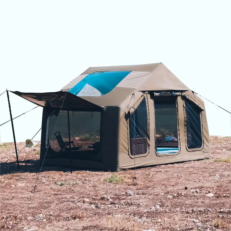 QX Camping Air Conditioned Air Beam House Inflatable Tents