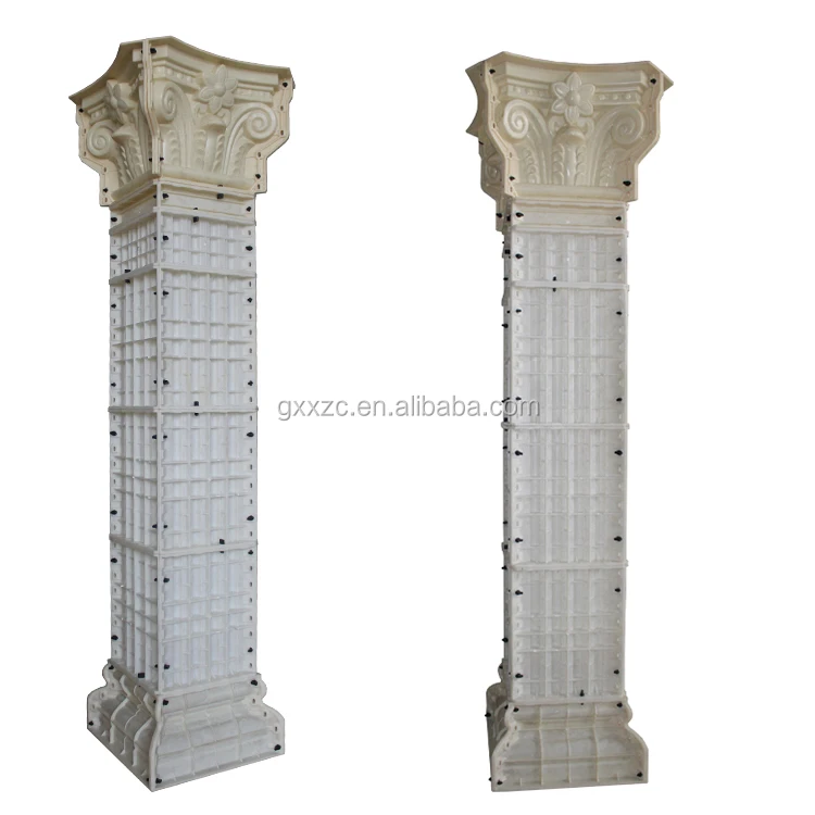 Roman Style Square Design Concrete Pillars Mould Decorative Household ...