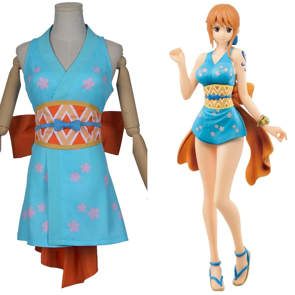 Anime Cosplay One Piece Roronoa Zoro Coat Nami Costume