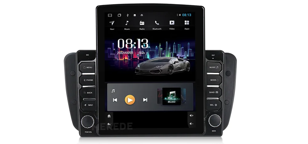 Tesla Vertical Android 2+32g 4g Lte Car Radio Video Player For Seat ...
